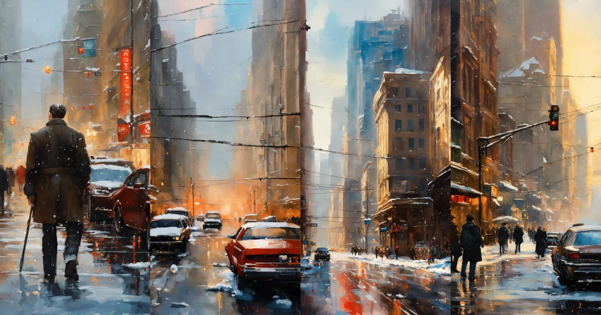 Lexica - The scene in Nolan movie Inception, winter, Gouache painting ...