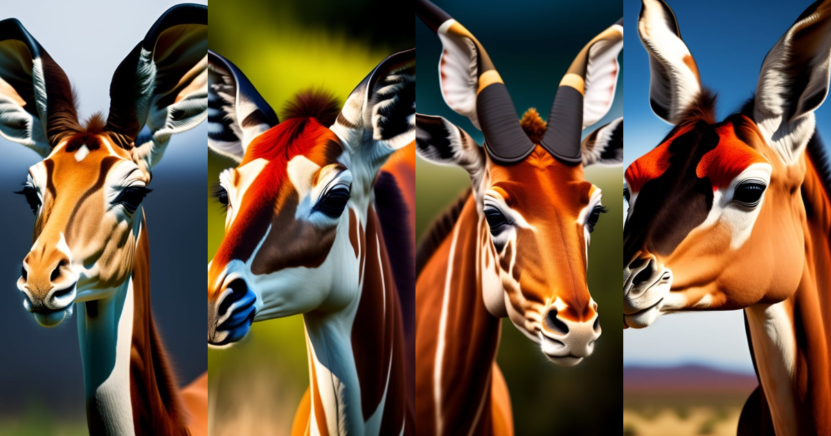 Lexica - A Thin antelope looking creature with red orange smooth skin ...