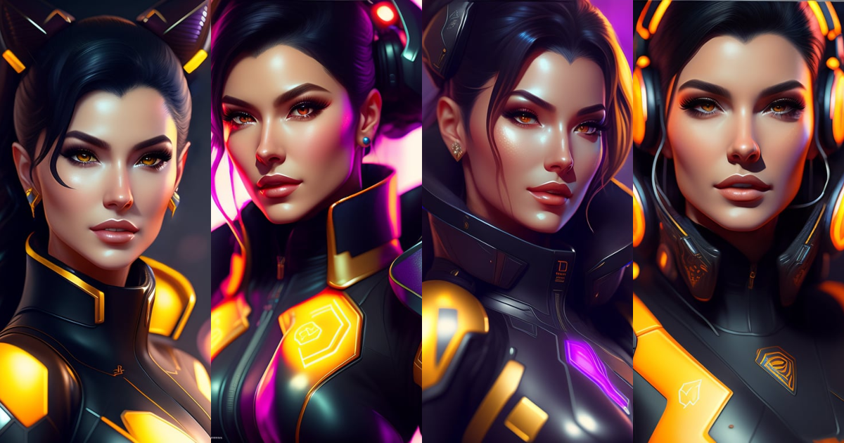 Lexica - Symmetry portrait of dva from overwatch, closeup, sci - fi ...