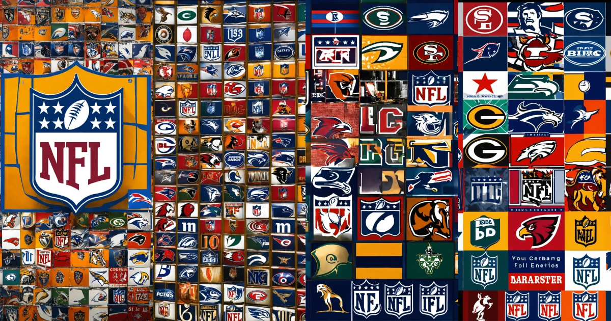 Lexica - NFL logo drawin in squares as BBC