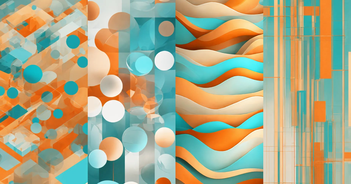 Lexica - Neutral, shades of cyan and orange color, no dark color ...