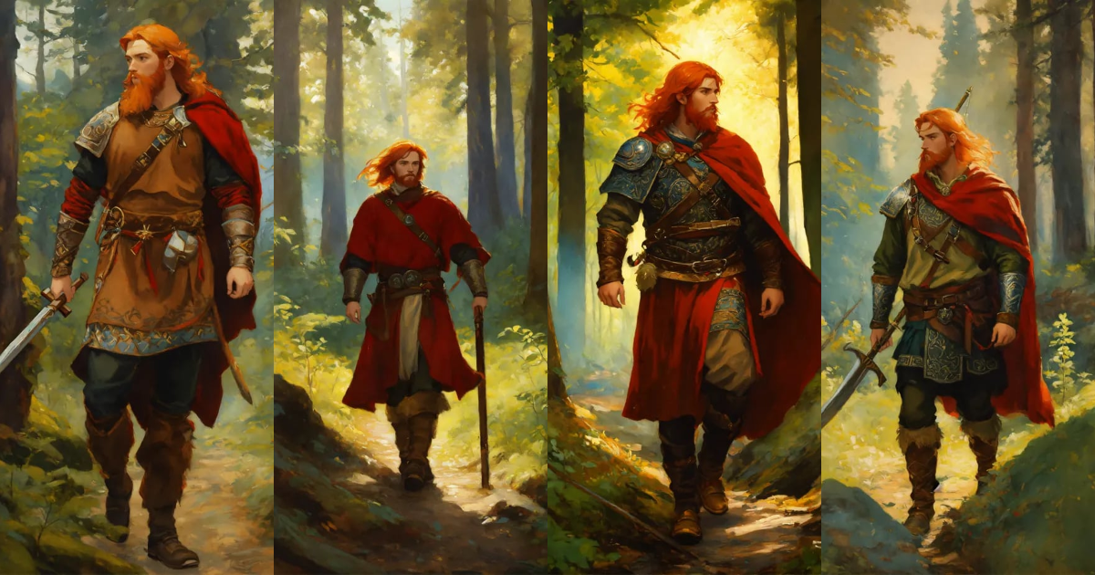 Lexica - Norse warrior, red haired, woolen torso in viking clothes ...