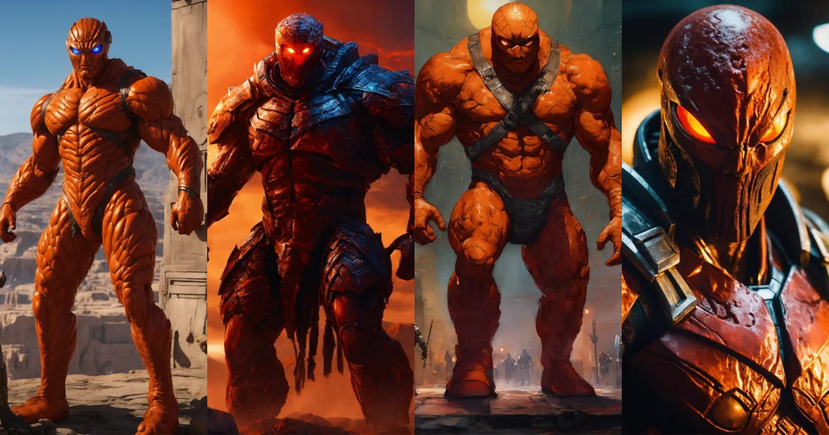 Lexica - Sharp red eyes, marvel, highly detailed, gladiator, full body ...