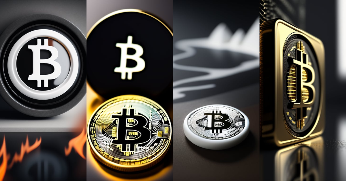 Lexica - Bitcoin coin black and white made of marble , background is ...