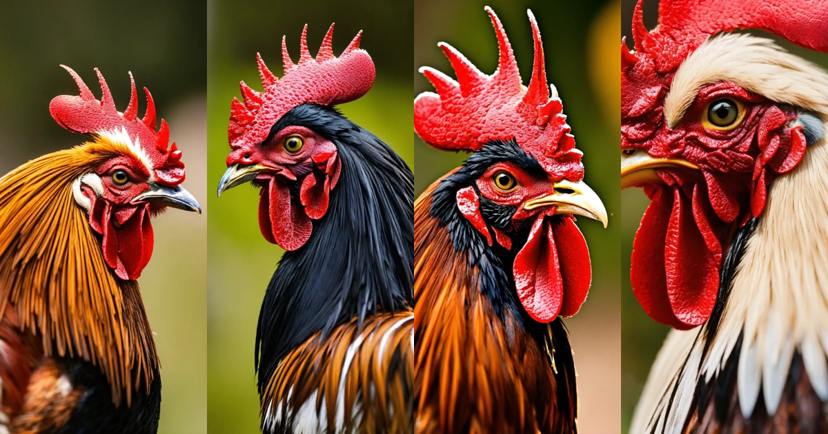 Lexica - Rooster comb zoomed in