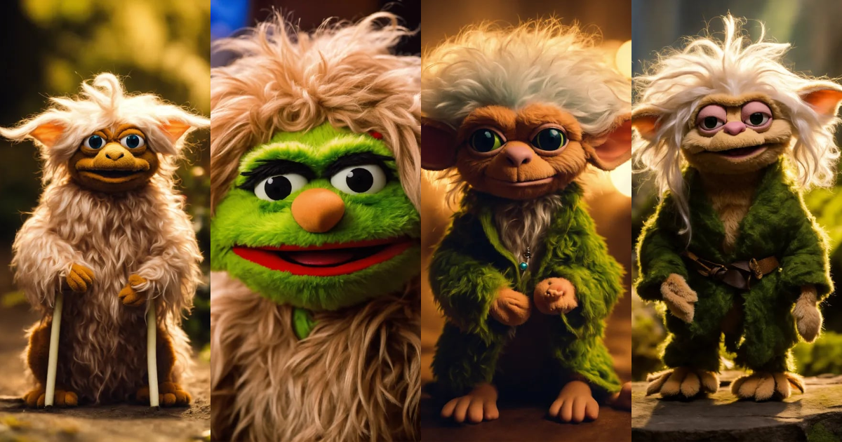 Lexica - Smeagol as a fluffy fur cute muppet