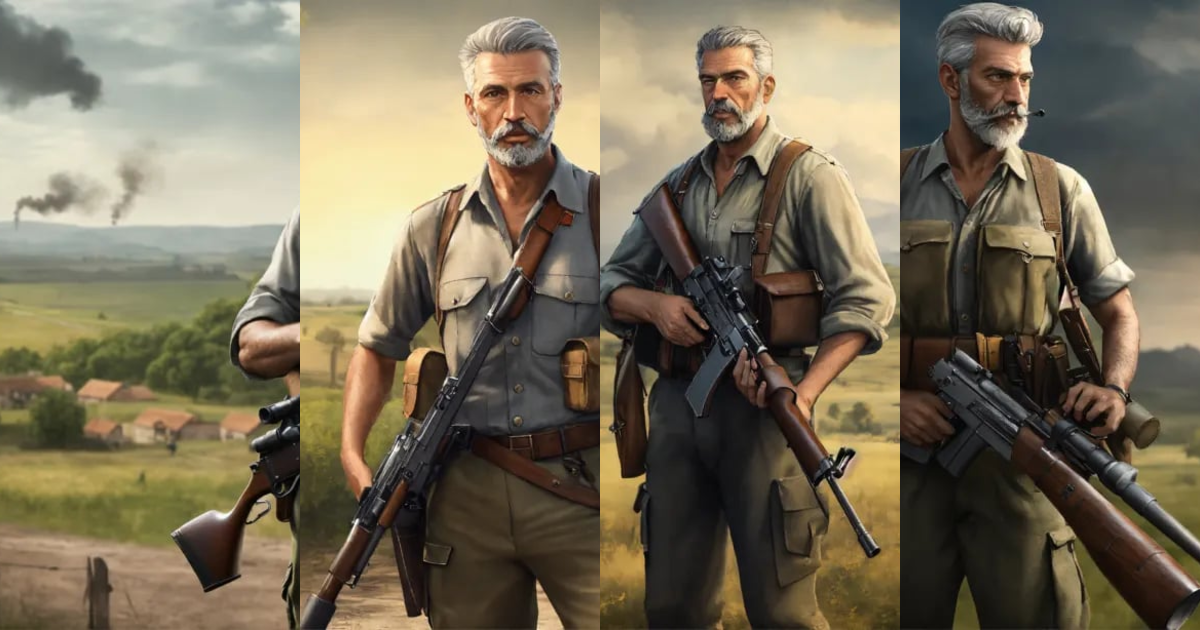 Lexica - 1940s german mercenary with a plain t shirt and cargo pants in ...