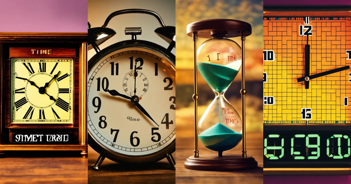 Lexica - A timer with the phrase highlighting the value of time.