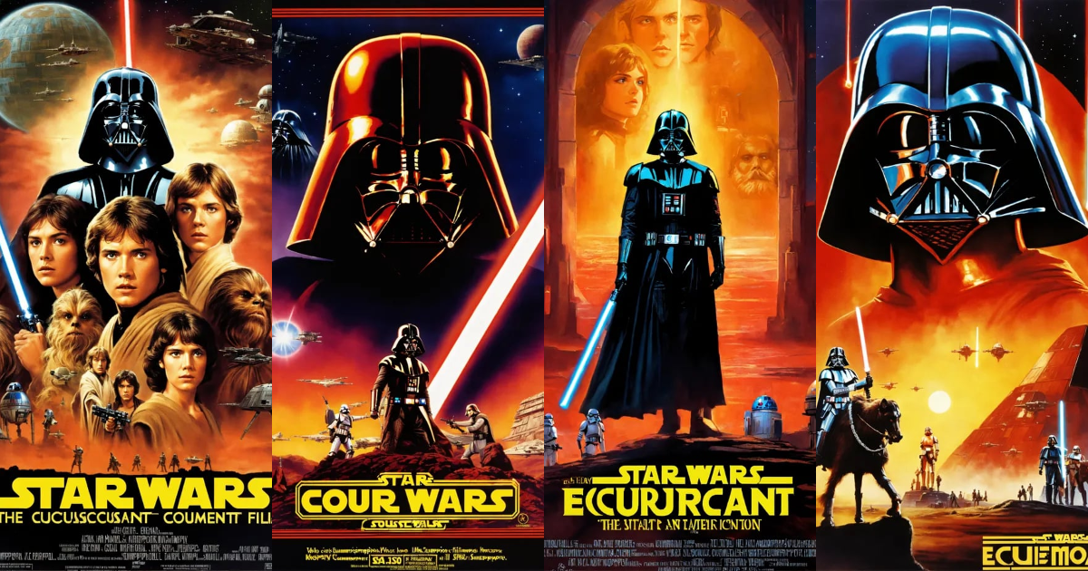 Lexica - Star wars, couruscant, ecumenopolis, 80s dark fantasy film,