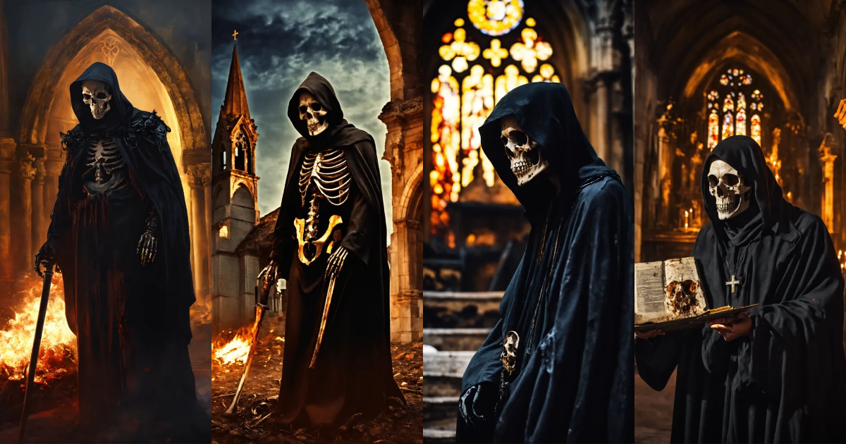Lexica - Skull, grim reaper, death, rotting flesh, glowing eyes ...