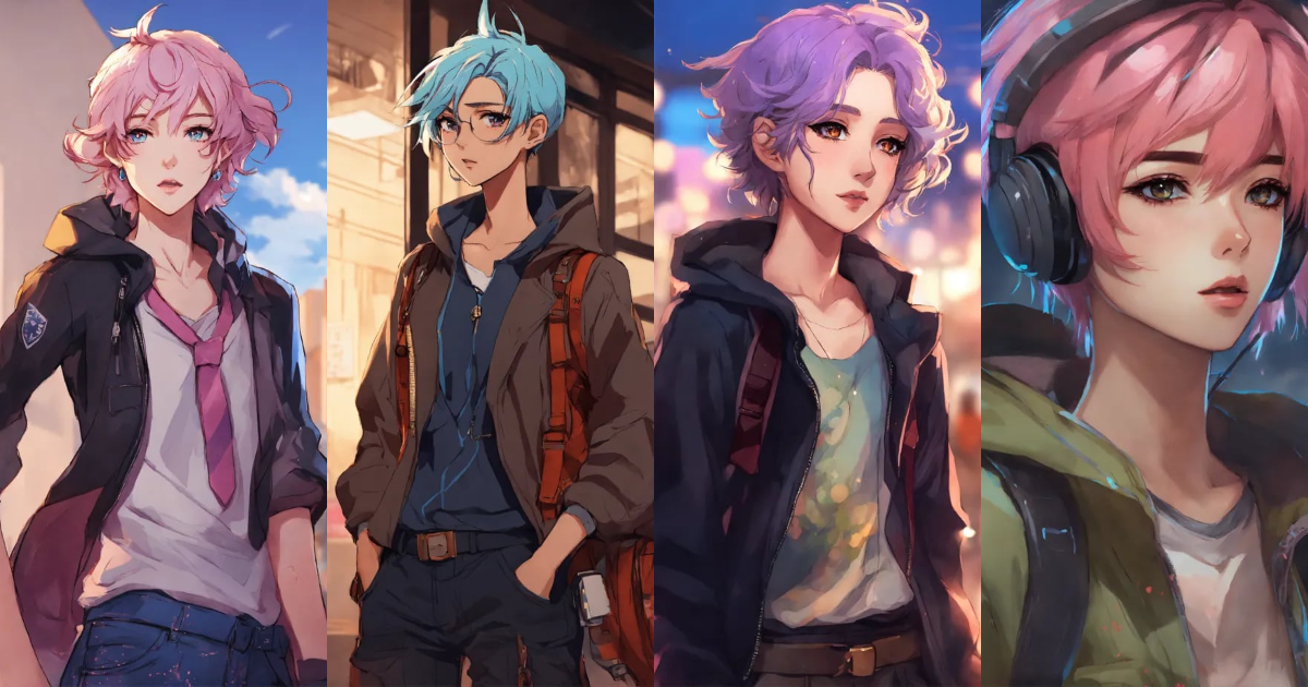 Lexica - Anime style, gender-fluid character