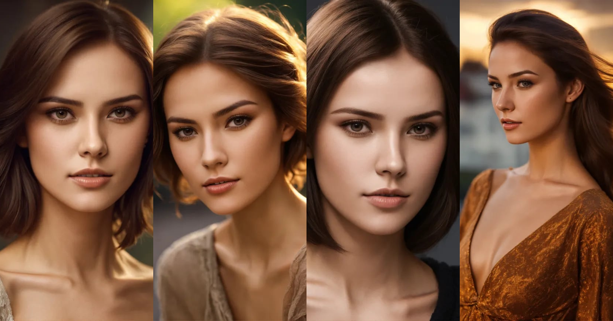 Lexica - Create an image of a woman with a slender build, and ...