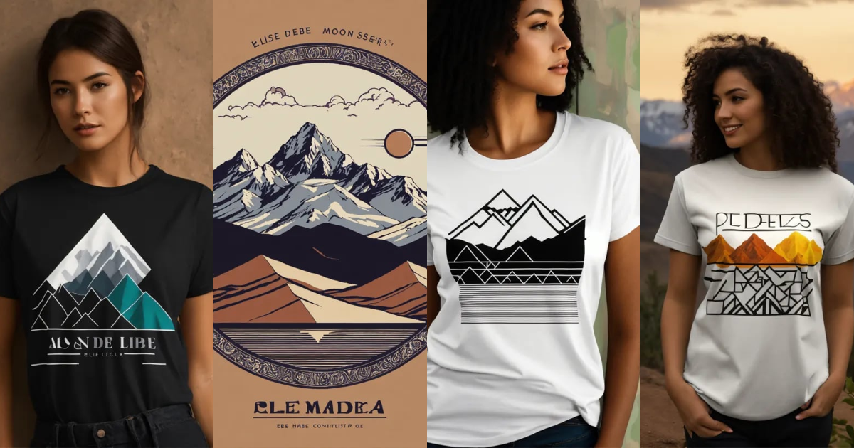 Lexica - Crea el diseño de una T-shirt para mujer, la T-shirt debe ser ...