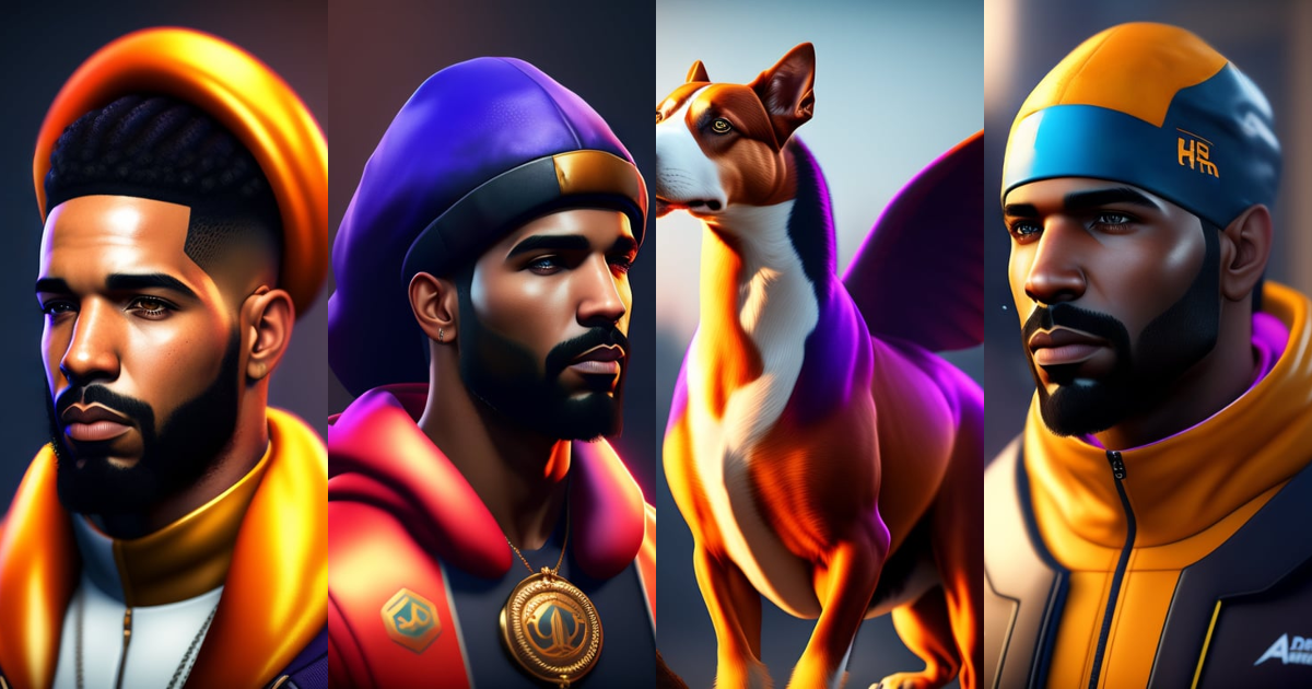 Lexica - Photo of Realistic Drake, Hicham Habchi,PhxLabs, 4k, vibrant ...