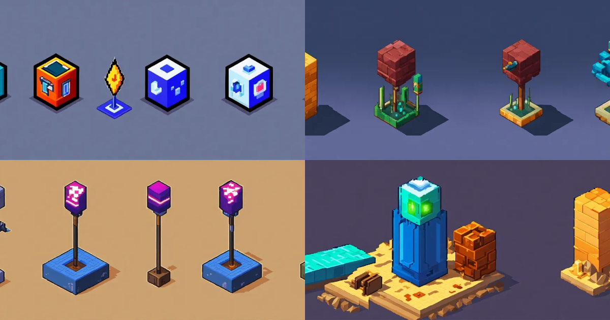 Lexica - Isometric. low-tech Weapon progression upgrade graphic. rock ...