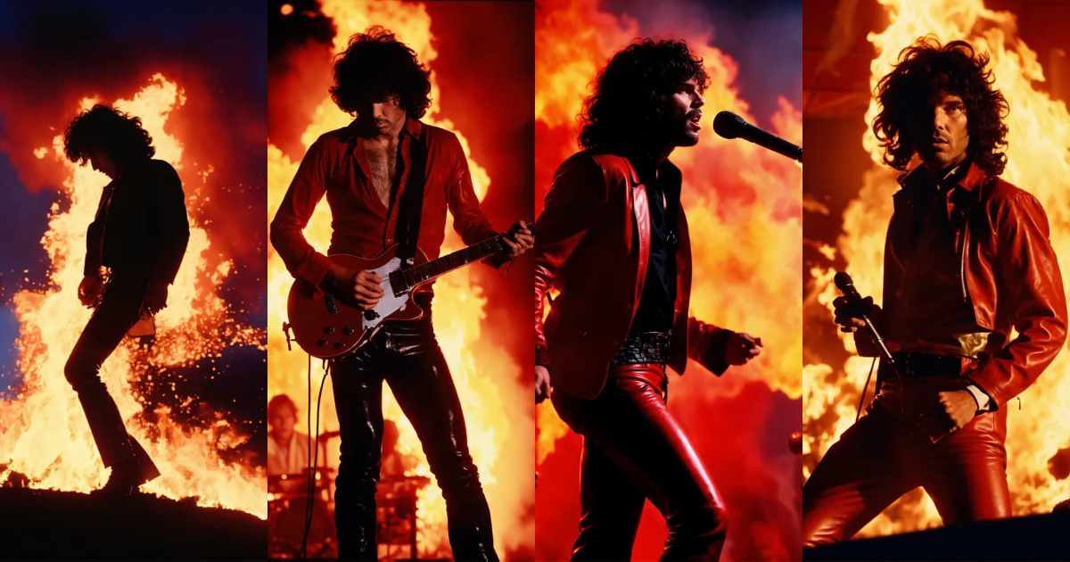 Lexica - In silhouette Jim Morrison of the Doors, his face in the ...