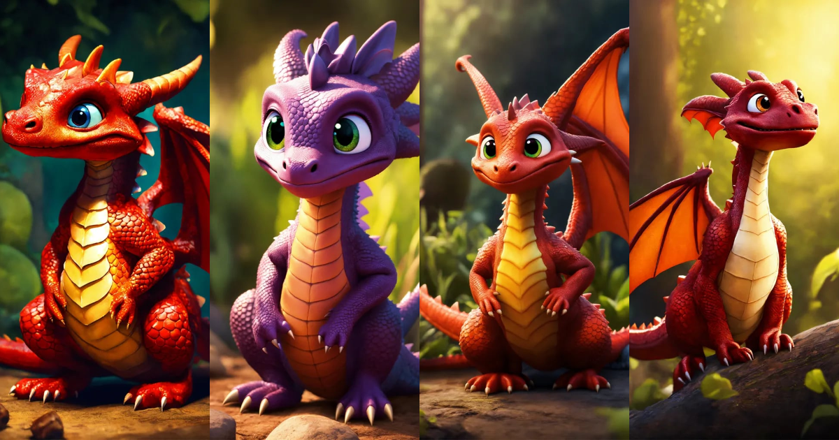 Lexica - Small dragon pixar art style