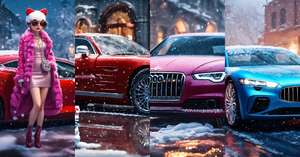 Lexica - Hello kitty dripping in jewels, designer clothes, standing in ...