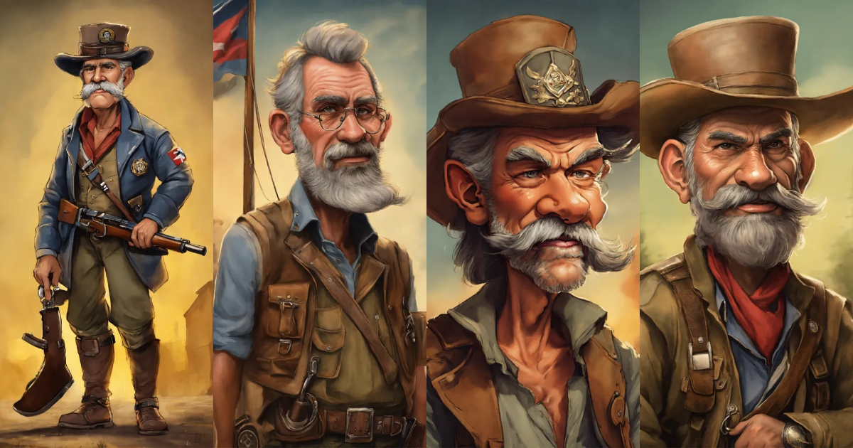 Lexica - Caricature old rebel