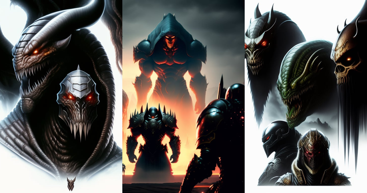 Lexica - A detailed realistic drawing of the monsters from the video ...