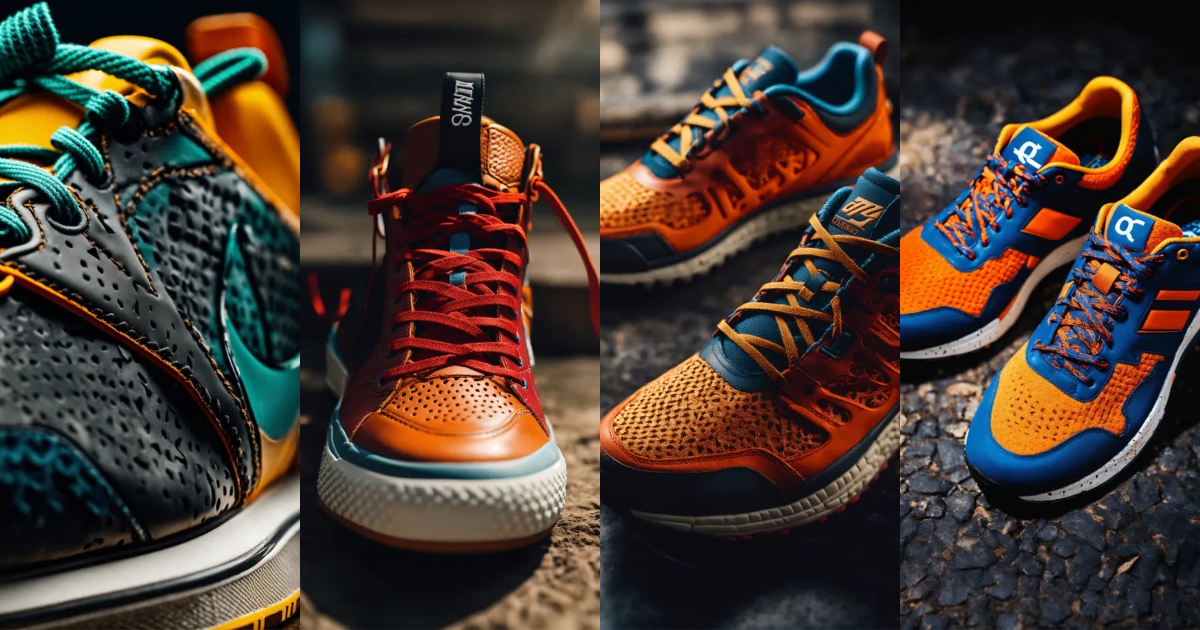 Lexica - Photography of Uppercase shoes, dynamic sporty and aggressive ...