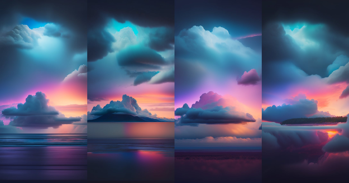 Lexica - Illustration of realistic clouds, epic scene, high exposure ...