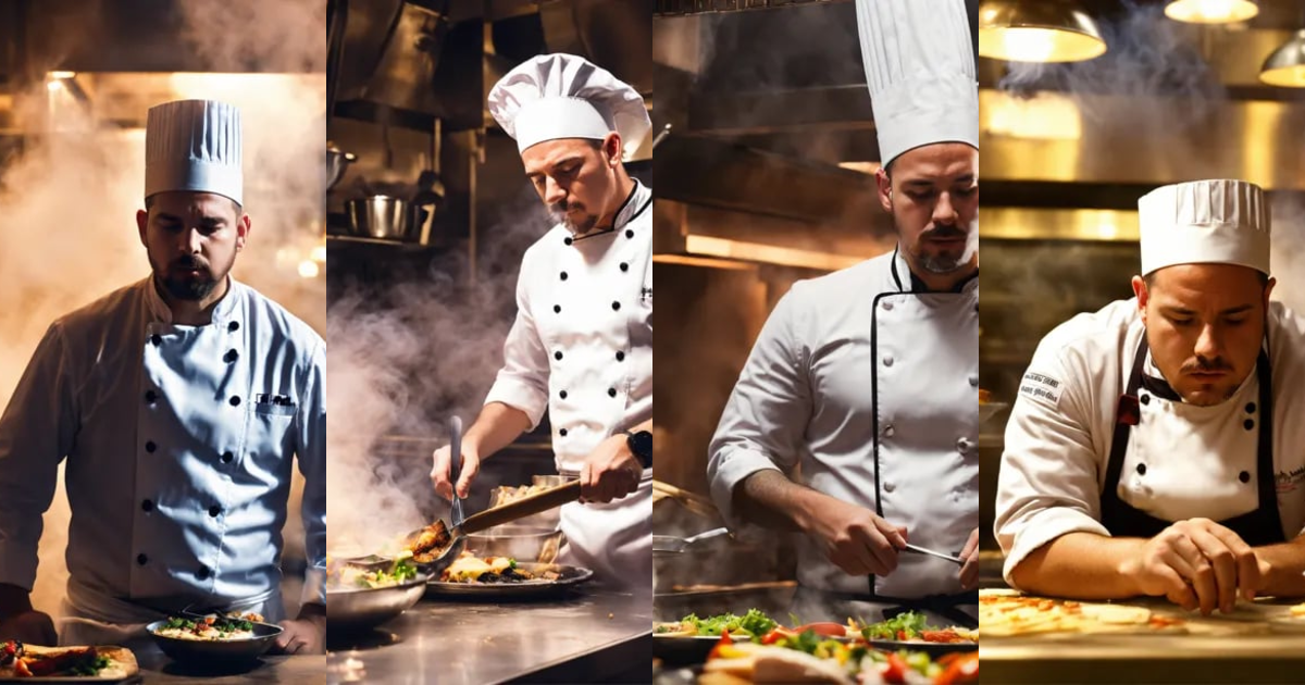 Lexica - An artistic photo realistic picture of an stressed out chef at ...