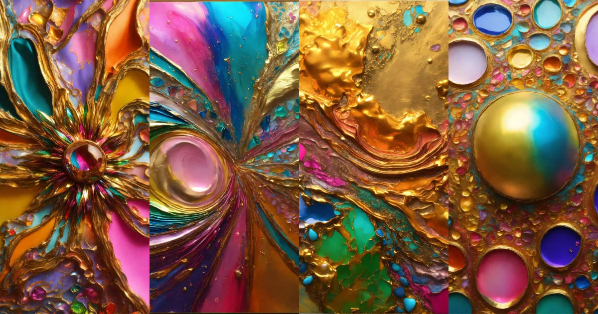 Lexica - Colorful abstract painting oil and water complex complicated ...