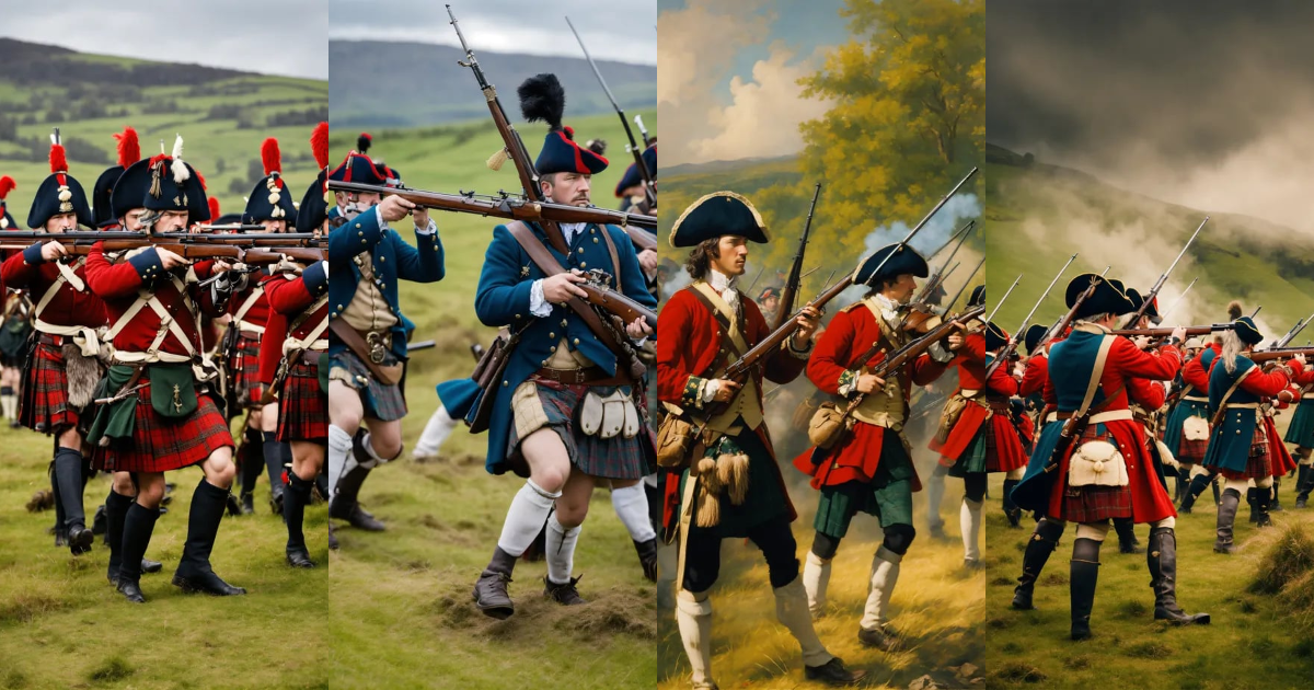Lexica - Scottish clansmen fighting in a battlefield using flintlock ...