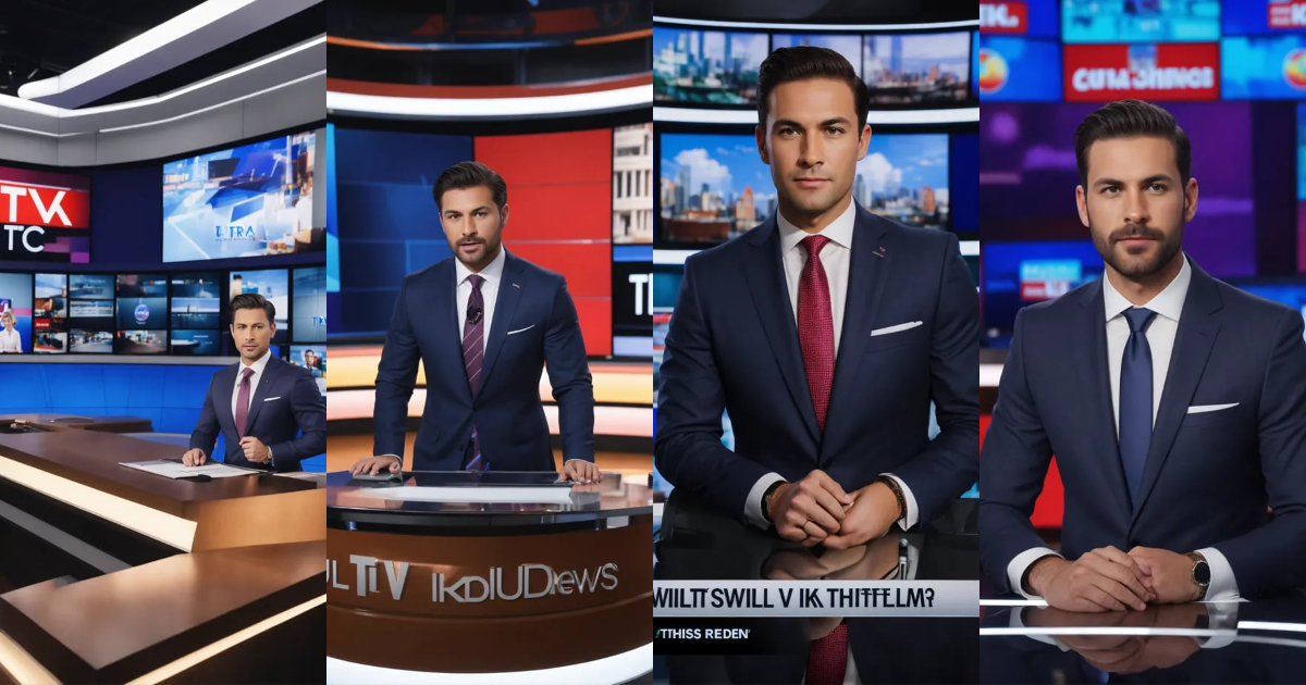 Lexica - Visualize an elegant news anchor from a major TV news channel ...