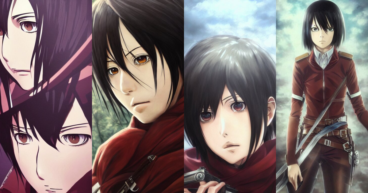 Lexica - Highly detailed portrait of mikasa ackerman from attack on ...