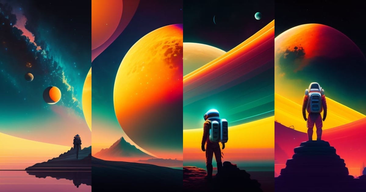 Lexica - Portrait a Lost astronaut in Jupiter, epic scene,displaying in ...