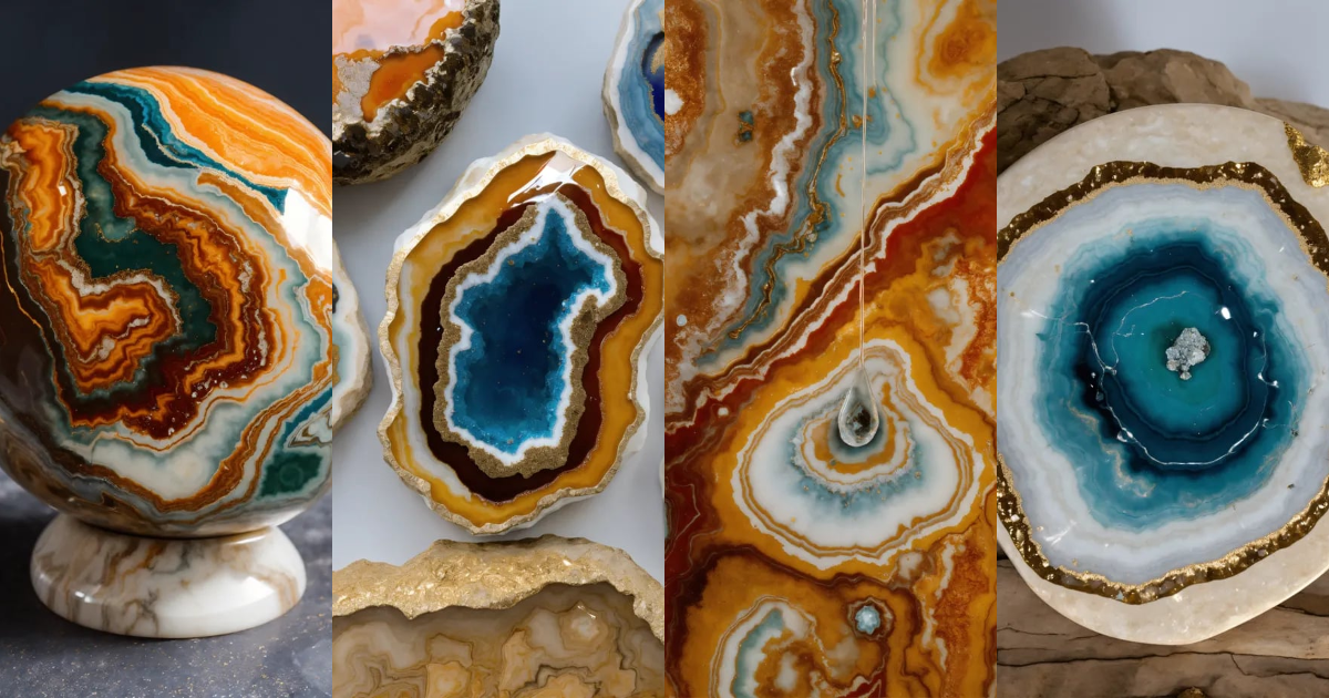 Lexica - Marble geode, drip, 16k