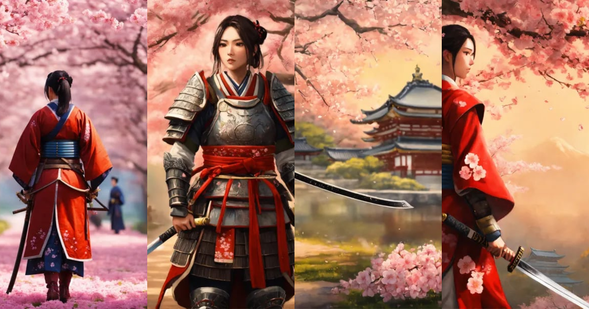 Lexica - IMAGE OF A FULL-LENGTH FEMALE SAMURAI WARRIOR, IN THE ARMOUR ...