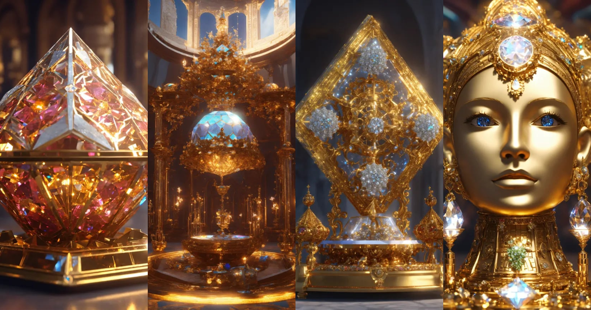 Lexica - Automated divinity, diamond, magnificent, 8K resolution, Blender