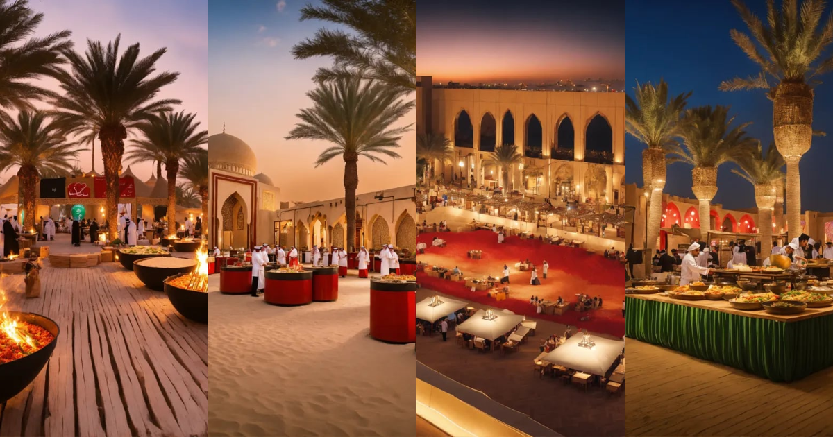 Lexica - Visualize a vibrant scene at the 'Taste of Bahrain' Food ...