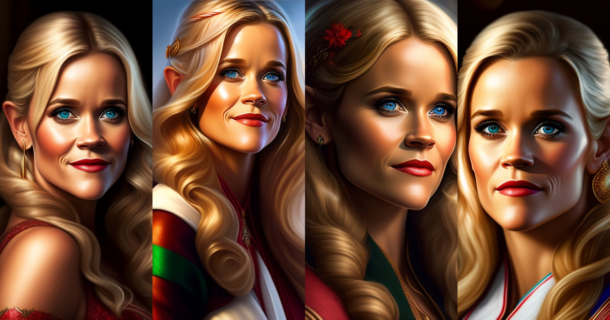 Lexica - Photo of Reese Witherspoon as an elf with very long pointed ...