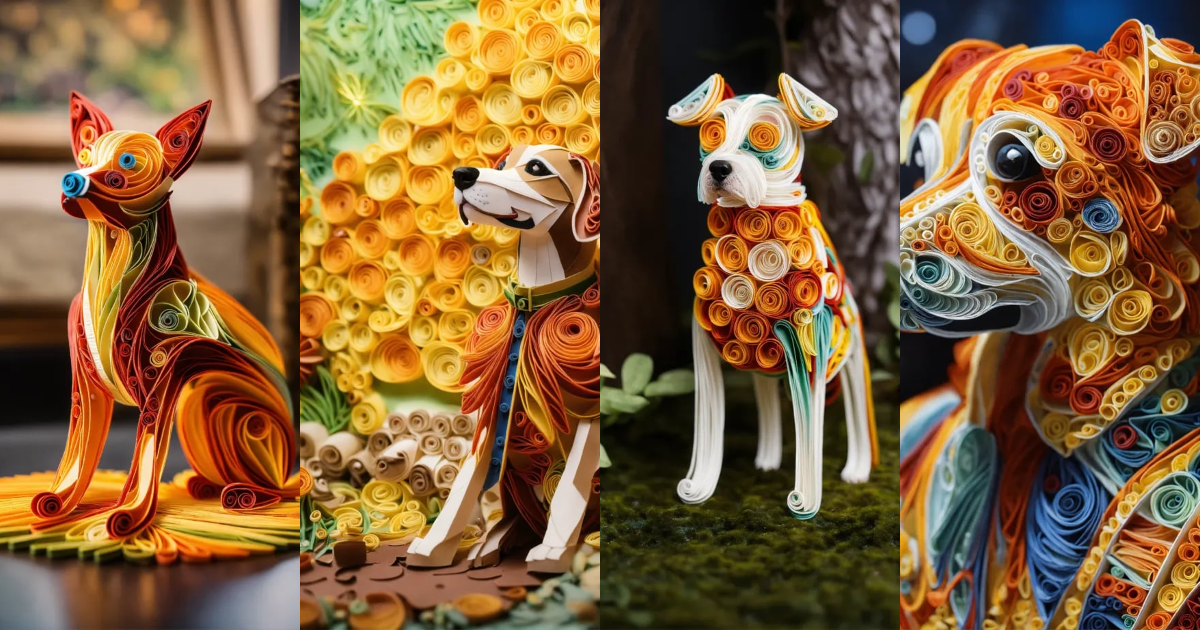 Lexica - ALL PAPER QUILLING man adventurous quilling dog profound fancy ...