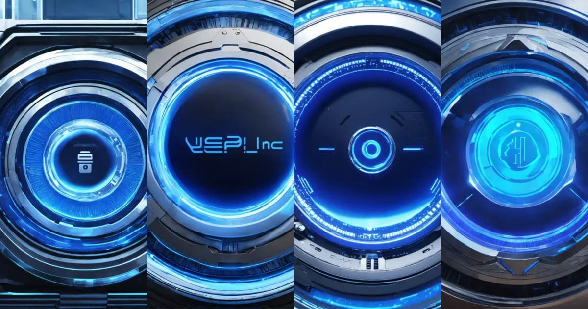Lexica - Epic futuristic blue silver computer loading screen, a silver ...