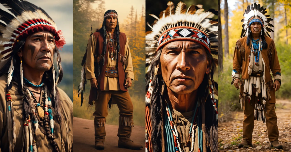 Lexica - Native american National Park man scare expressive no shadow ...