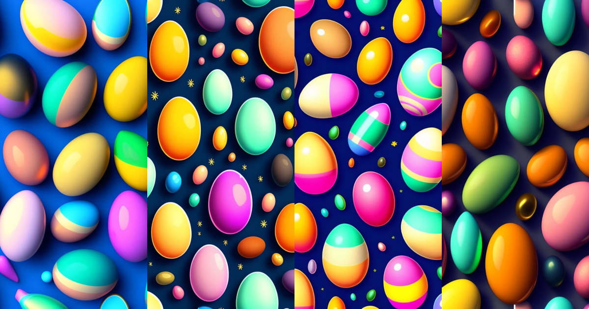 Lexica - Cartoon kawaii plastic eggs pastel seamless texture