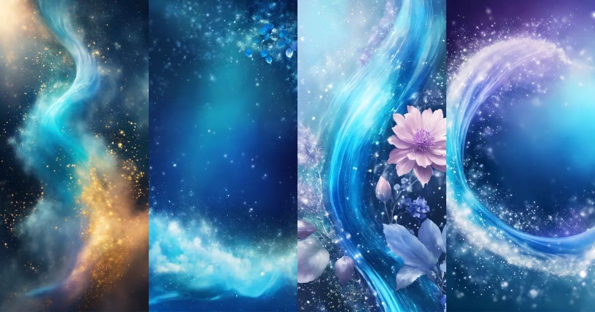 Lexica - Glitter mist. Paint water splash. Magic spell. Blue silver ...