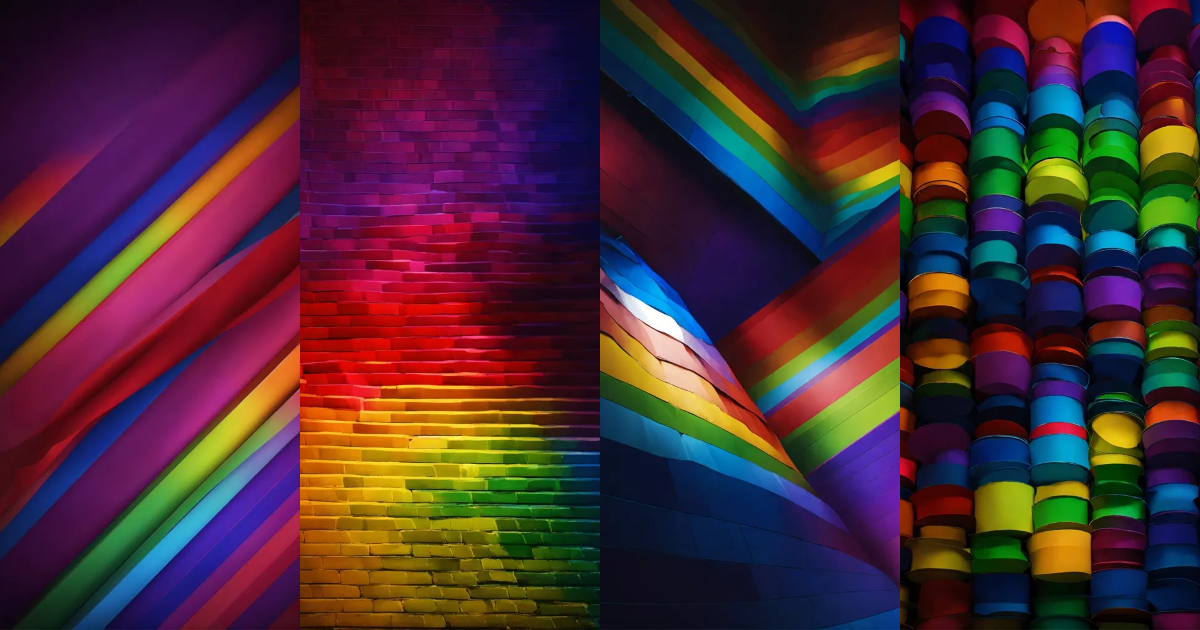 Lexica - Dark, lgbt colors, background, empty, colorful