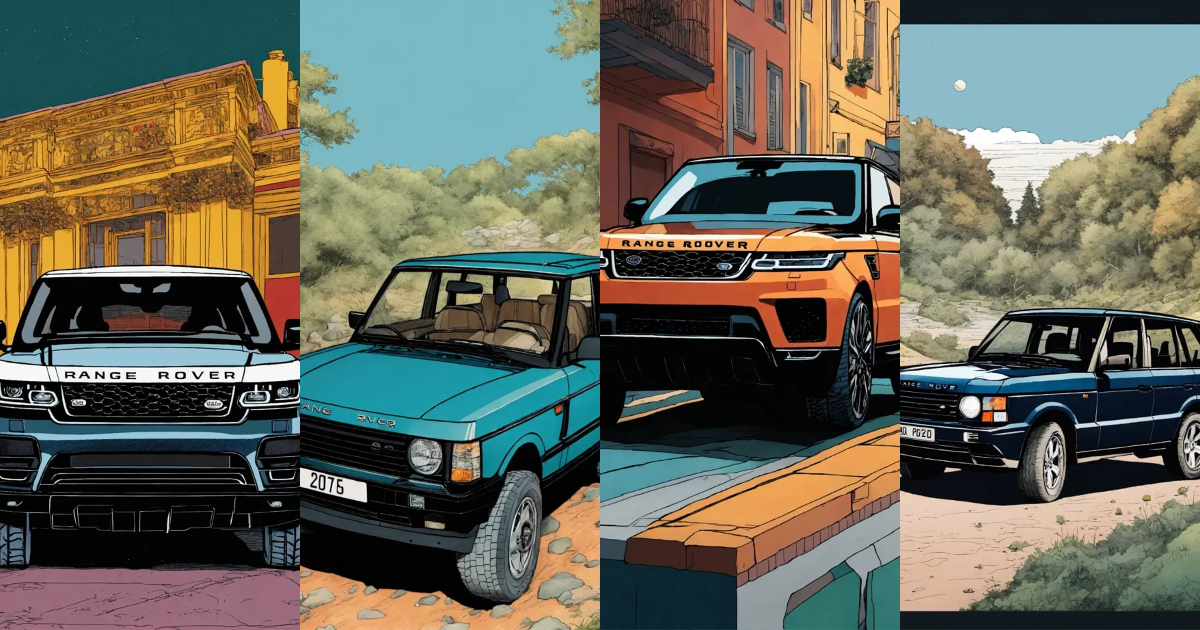 Lexica - Detailed pen and ink illustration of Range Rover Sport 2022 ...