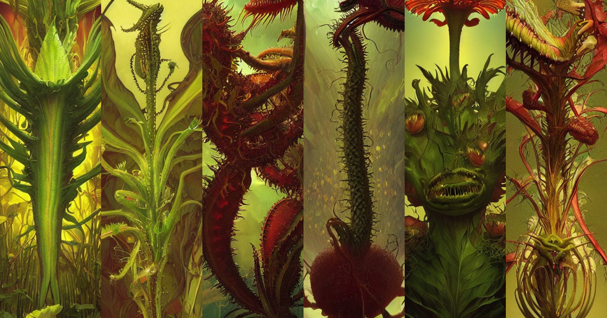 Lexica - Venus flytrap monster, dramatic backlighting, autochrome, high ...