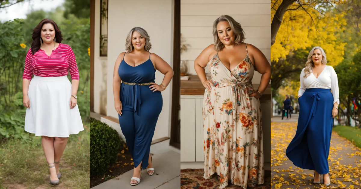 Lexica - Full body view a plus size white women in her 50s
