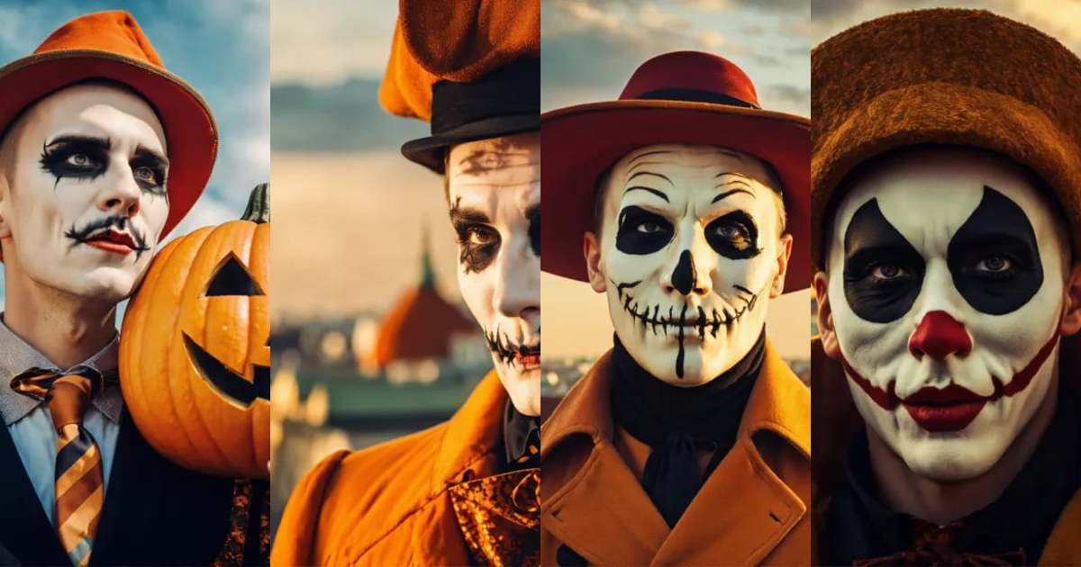 Lexica - Halloween style, Warsaw, Poland. Cute man dressed in Halloween ...