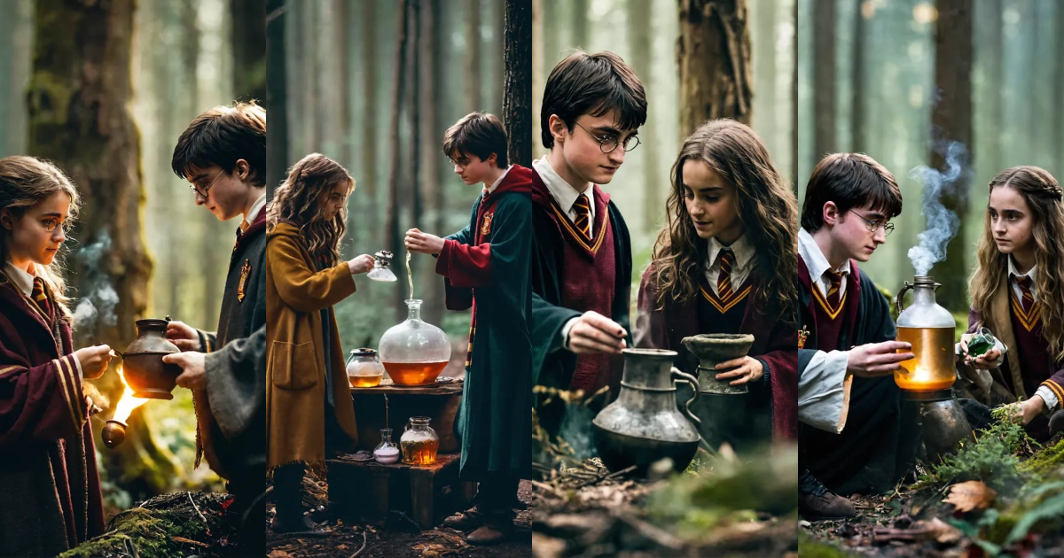 Lexica - Harry potter and hermione are doing poison in the forest