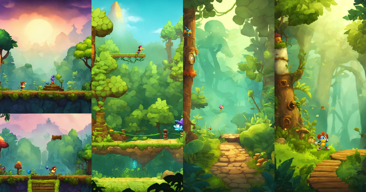 Lexica - 2d Rayman-style platform game with forest scenes