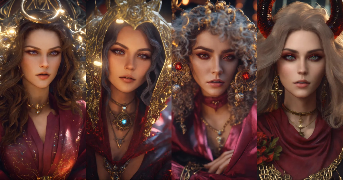 Lexica - Beautiful hypnotizing satanic evil occult witch, 8K unreal ...